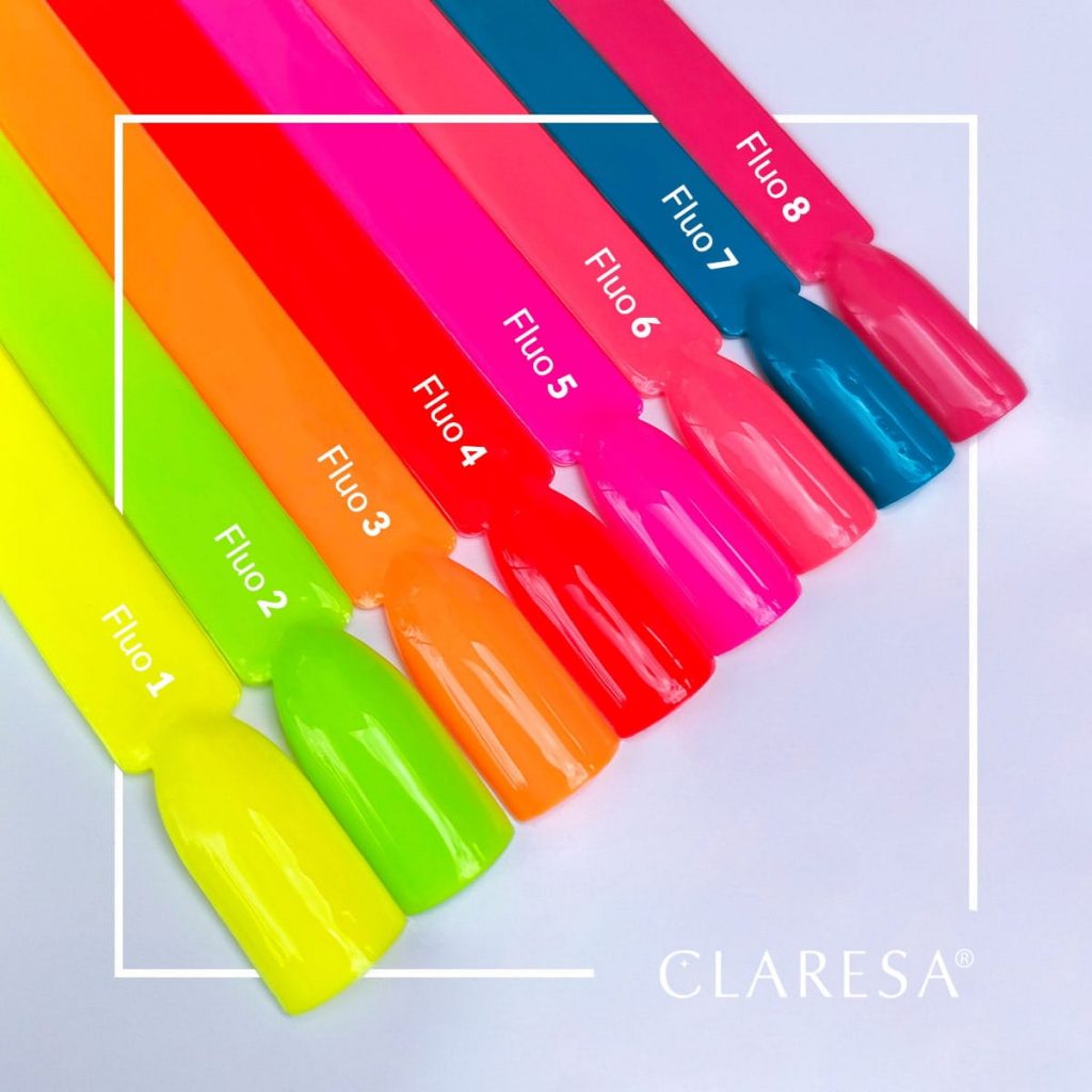 Claresa FLUO collection 8 x 5 ml - CLARESA - The Biggest GEL NAIL POLISH Collection!
